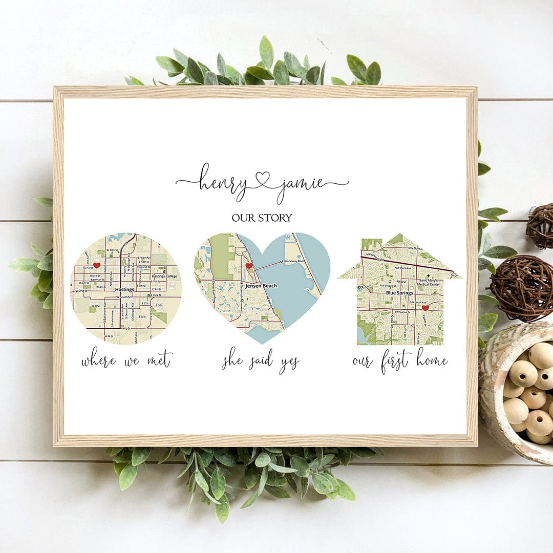 Custom Map of Your Story - The Perfect Anniversary & Wedding Gift – Map ...